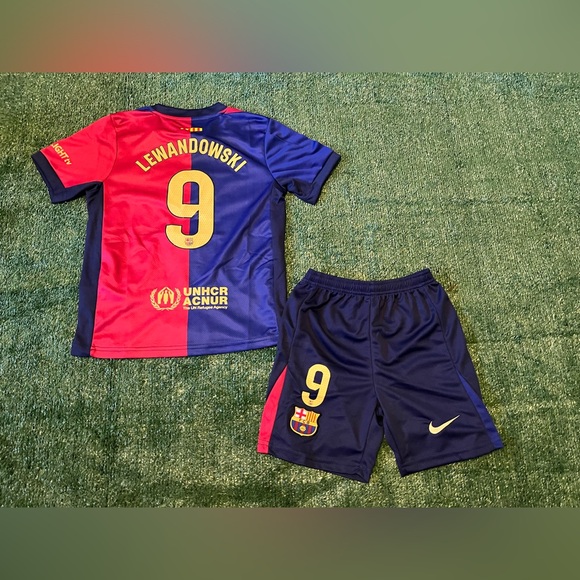 Nike | Shirts & Tops | Robert Lewandowski 9 Fc Barcelona Home Kids ...